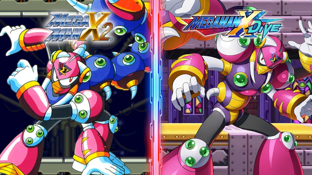 Magna Centipede Boss Comparison - Mega Man X DiVE - YouTube