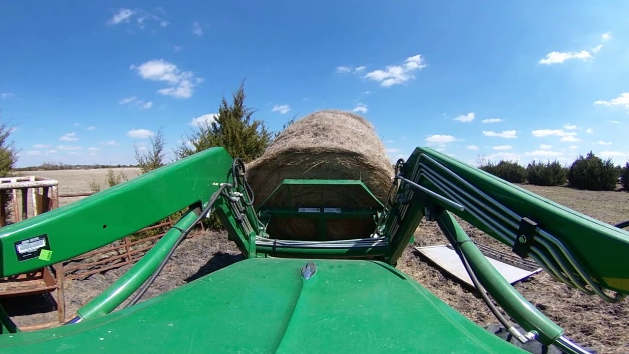 Moving Hay for Cattle 360 - YouTube