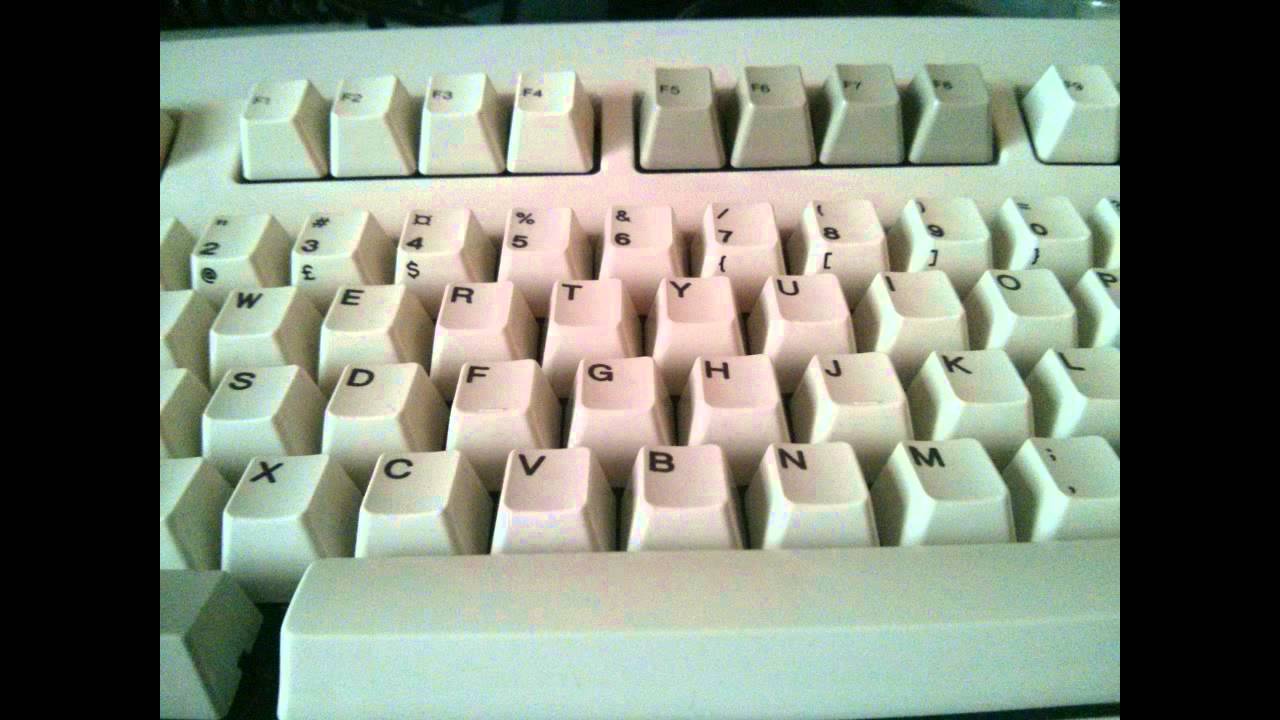 IBM Model M typing - YouTube