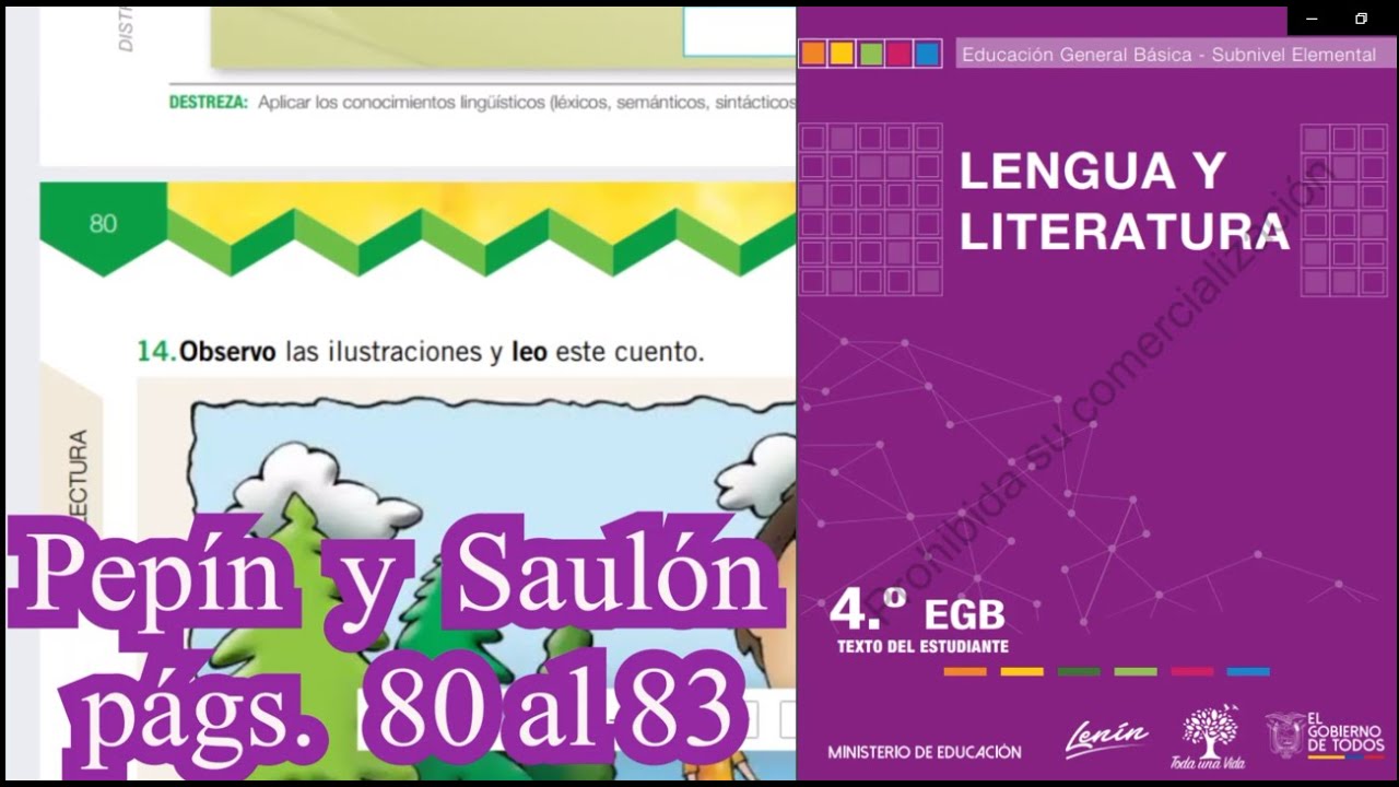 Pepín y Saulón Leonor Bravo págs 80 al 83 Texto de Lengua y Literatura 4°EGB - YouTube