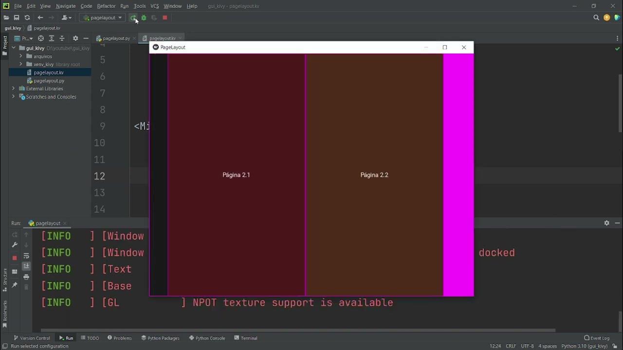 317 - Múltiplas páginas com PageLayout no kivy Python - YouTube
