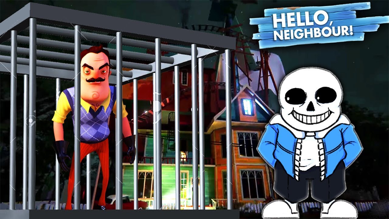 MINECRAFT | HELLO NEIGHBOUR'S HOUSE GETS TAKE OVER BY SANS FROM ...