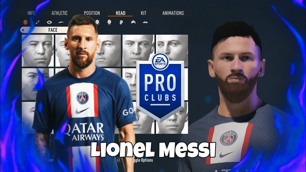 FIFA 23 - MESSI PRO CLUBS FACE CREATION - YouTube