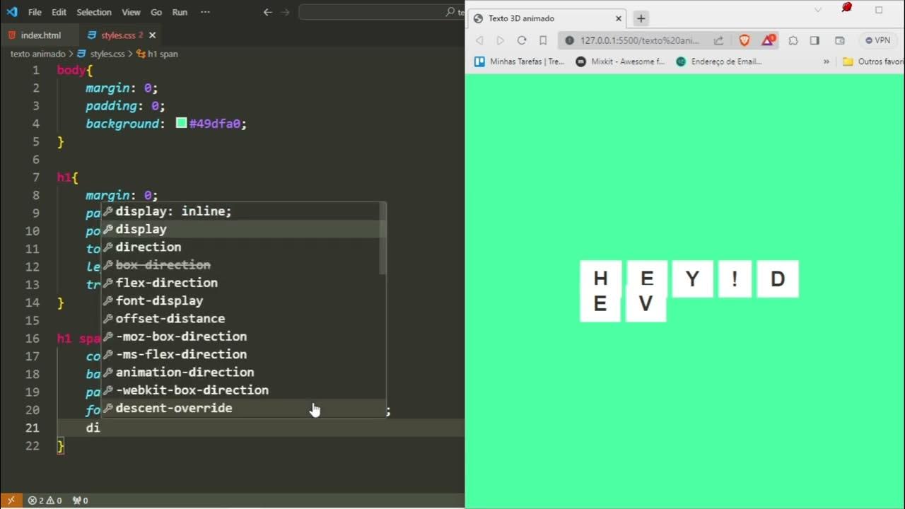 Como Fazer Texto 3d Animado Usando Htmlcss Youtube