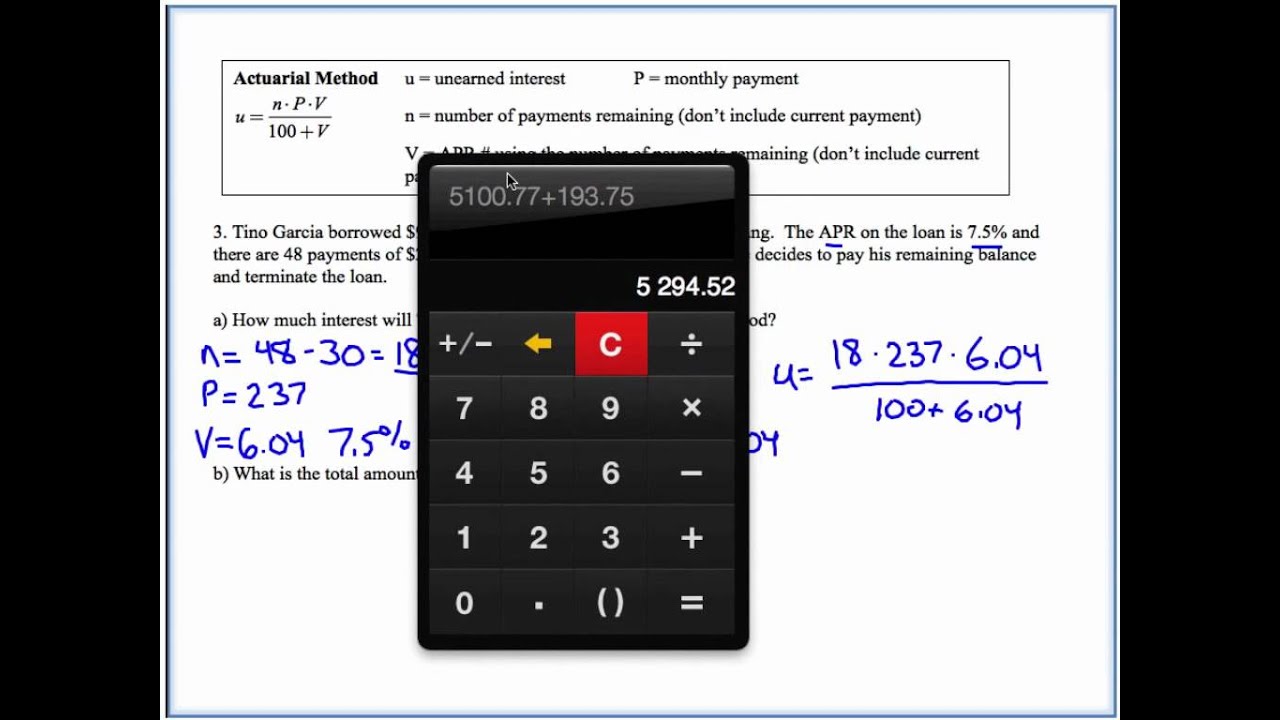 CM Lecture 11 4b3 Actuarial Method - YouTube