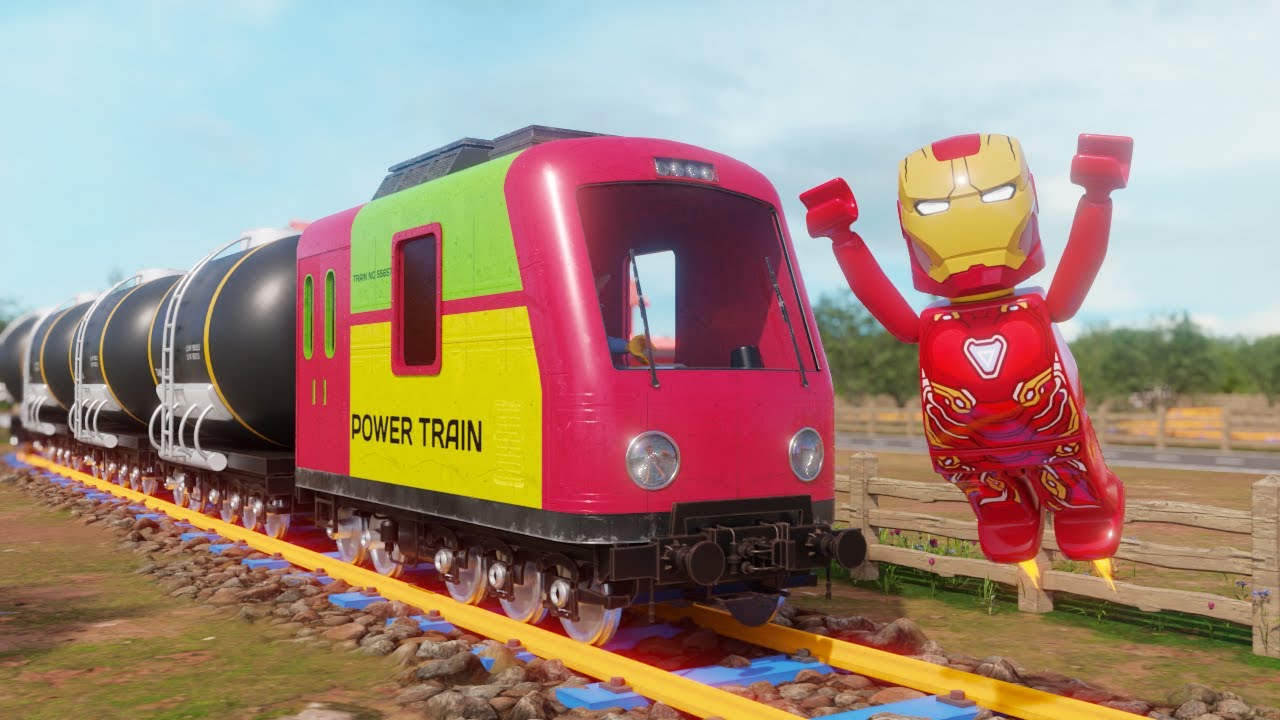 🛑 Iron Man vs Breck Fail TRAIN - Train Rescue - Lego city movie - Train ...