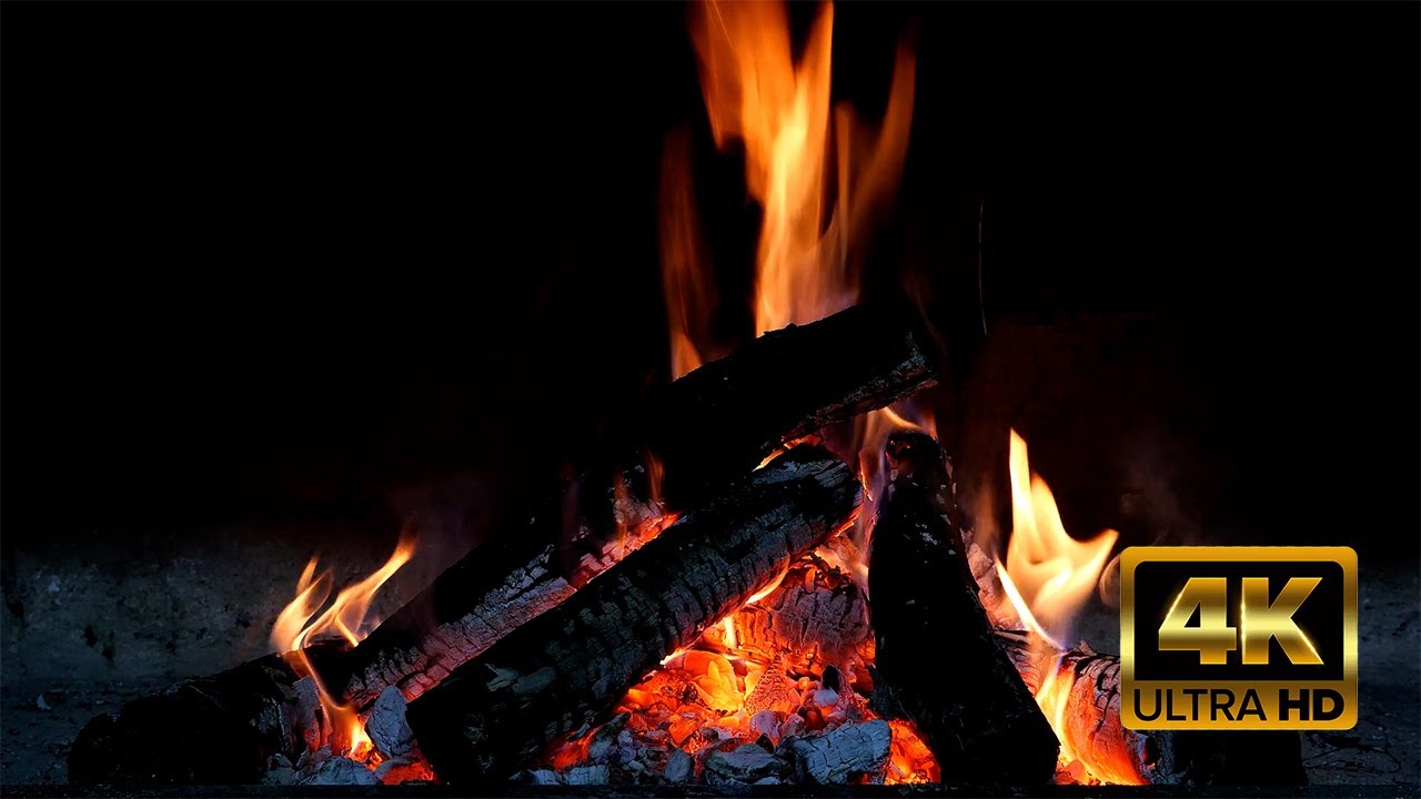Perfect Fireplace Burning for a Relaxing Night | 4K UHD Fireplace ...