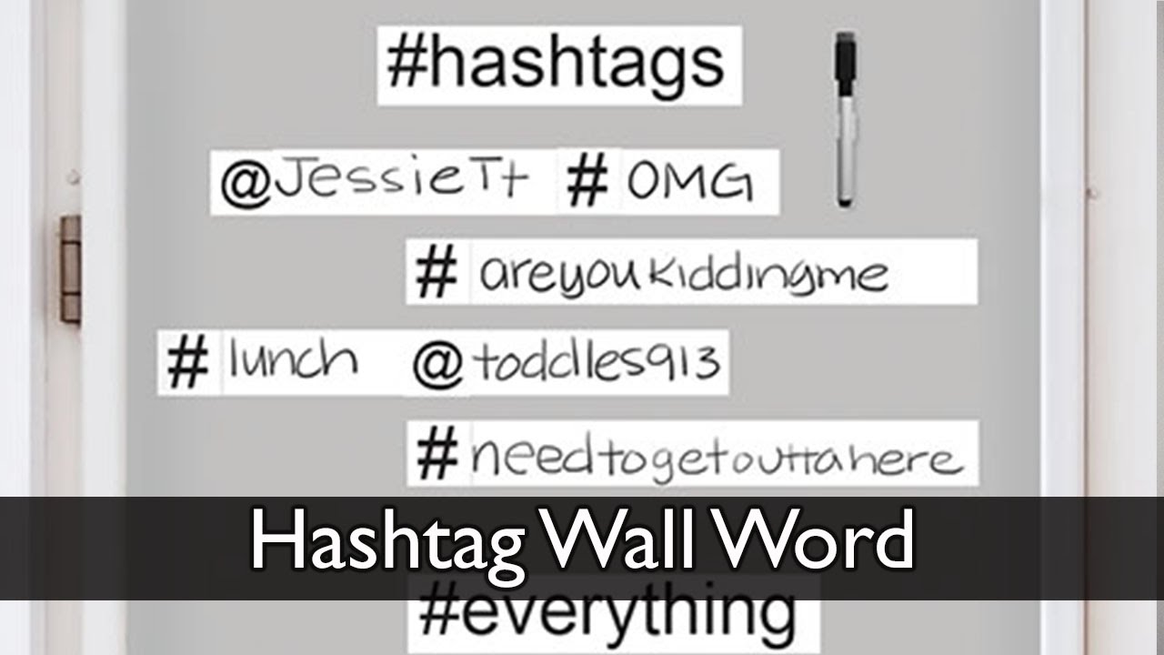 Hashtag Wall Word Dry Erase - YouTube