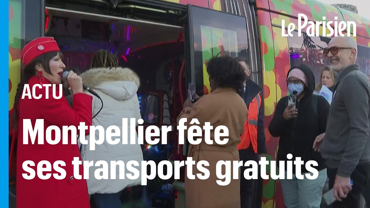 Disco tram et bonhommes ballons : Montpellier célèbre la gratuité de ...