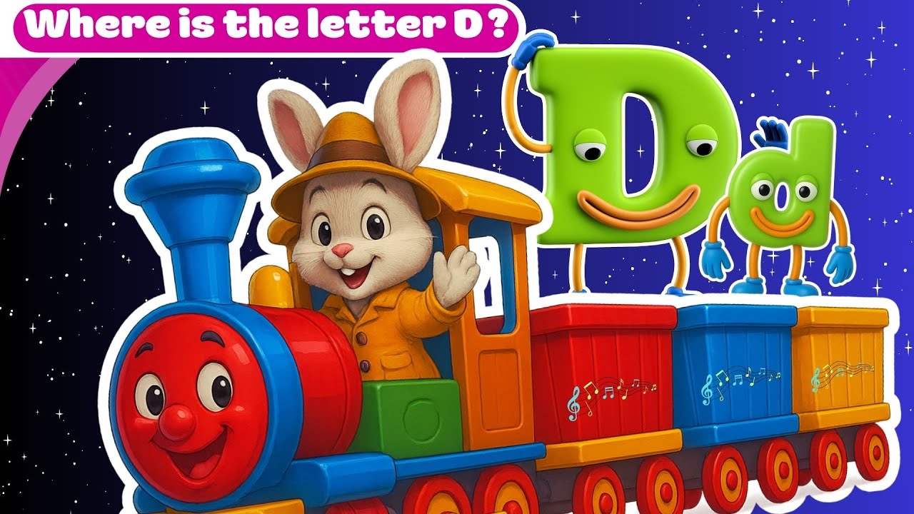 Letter D Song for Kids 🔤🐶 | Learn Big D & Small d with Detective Bunny ...