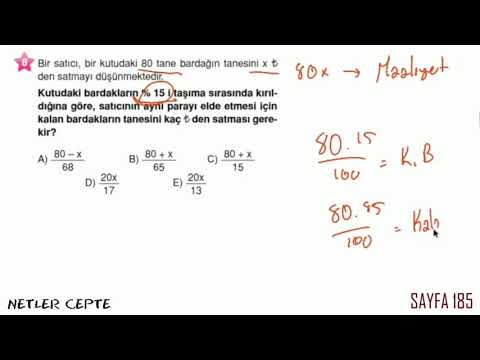 8  Doktrin Sıfırdan Sonsuza Problemler Yaş Ürünün Kurutulması ve Fire Verme P
