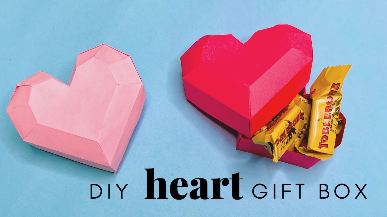 DIY Heart Gift Box - YouTube