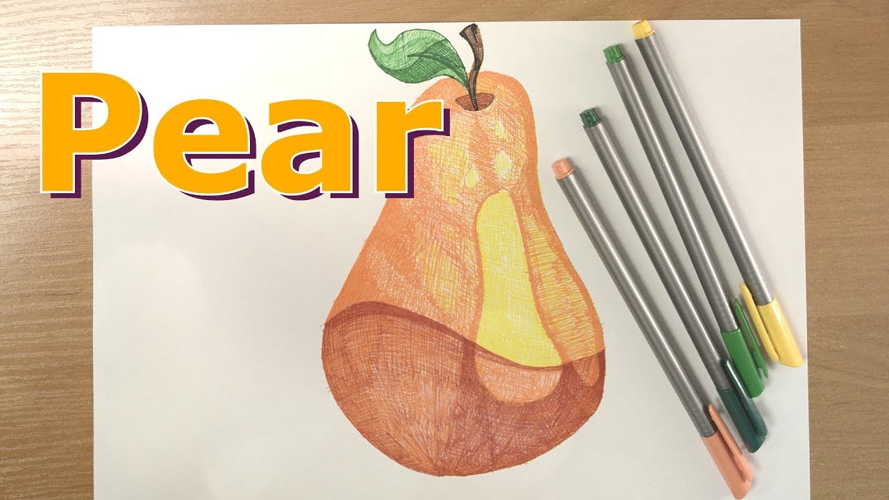 Learn How To Draw Pear | Art Projects | Art Ideas | Drawings For Kids ...