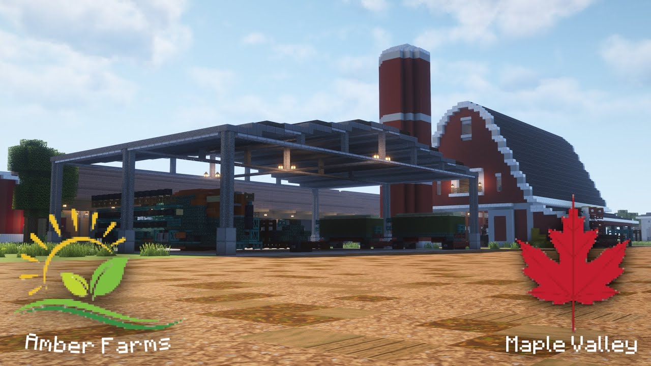 Minecraft - Building A Farm Timelapse | Metal Shed, Tractors ...