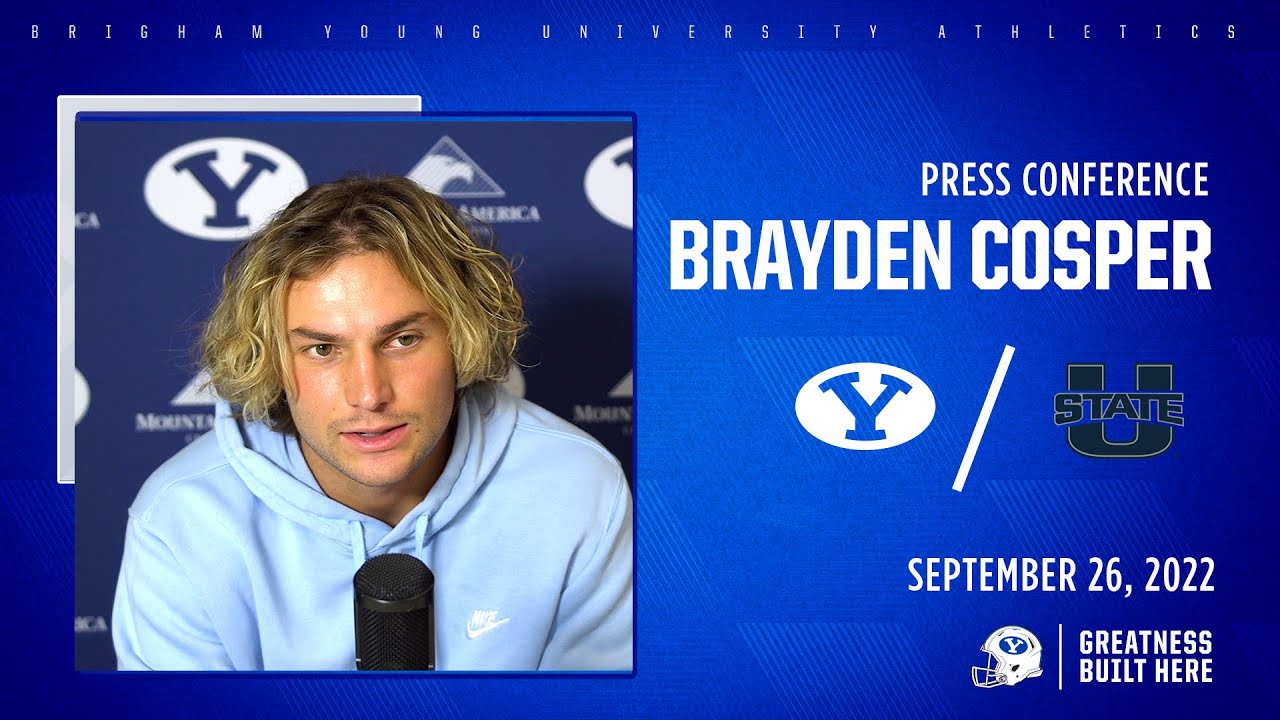 BYU Football | Press Briefing | Utah State | Brayden Cosper | September ...