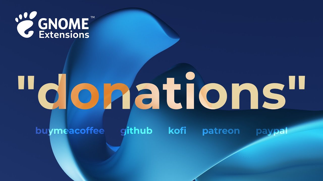 GNOME Extensions Now Supports Donation - YouTube
