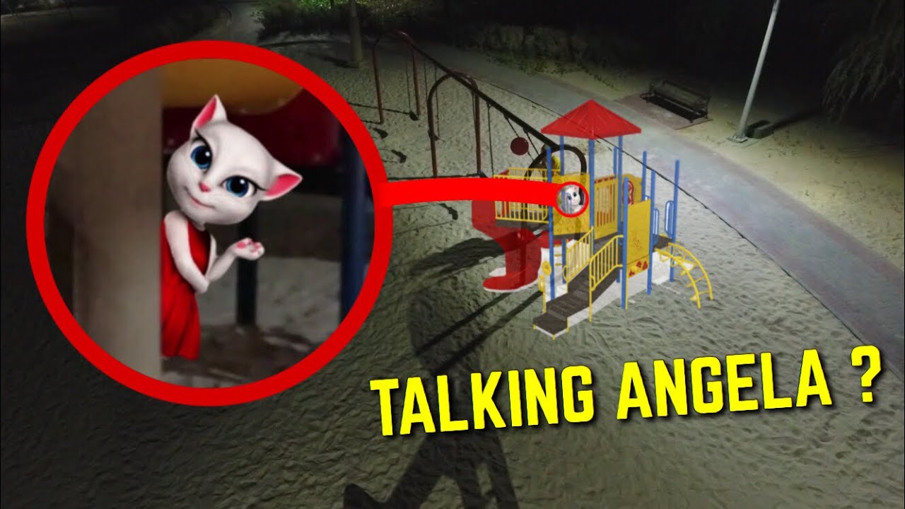 DRONE CATCHES TALKING ANGELA AT HAUNTED PARK!! (IT'S ACTUALLY HER ...