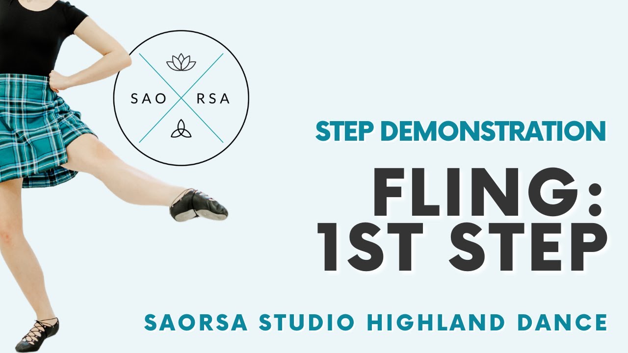 Highland Fling- 1st step Highland Dance Demo | Saorsa Studio - YouTube