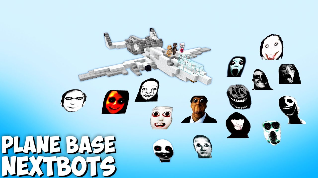 SURVIVAL PLANE BASE with 100 NEXTBOTS in Minecraft Gameplay Coffin meme ...