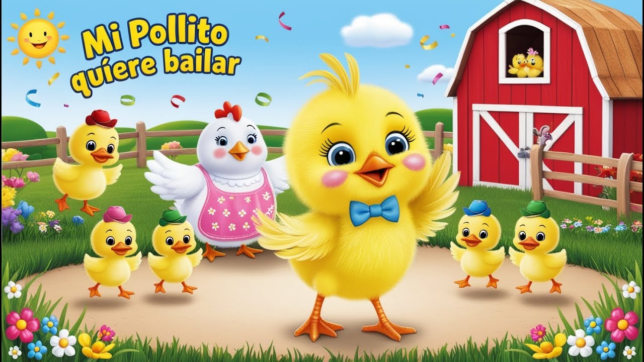 🐥 ¡Mi Pollito Quiere Bailar! 🕺💛 | Canción Infantil para Niños | Música ...