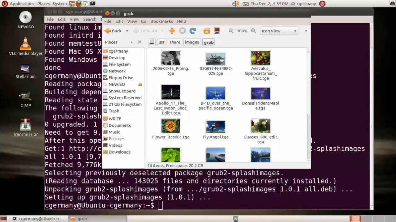 Configuring the GRUB 2 Boot Loader: Triple Boot Setup, Splash Screen - Part 3 - YouTube
