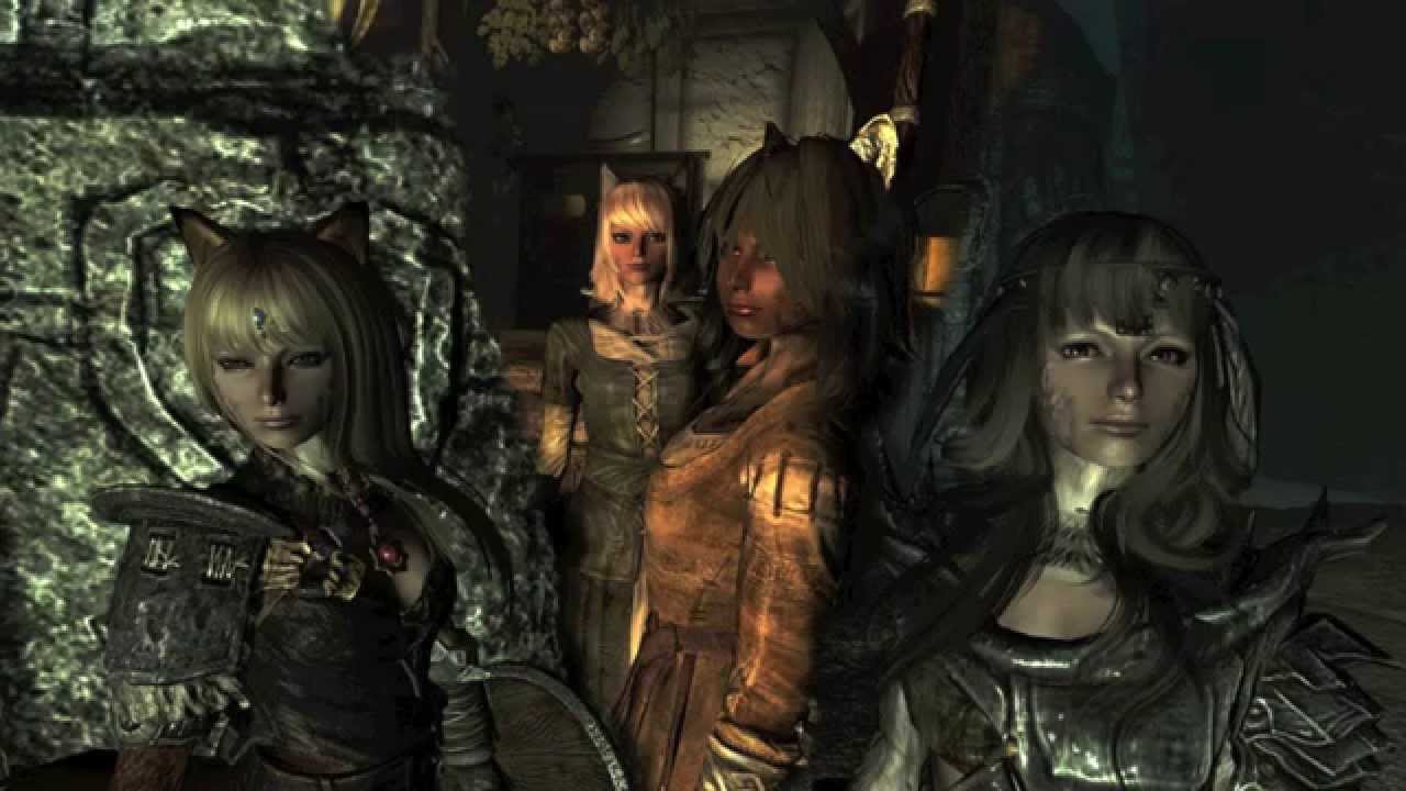 Followers in Skyrim 1 HUMAN BEAST CARAVAN - YouTube