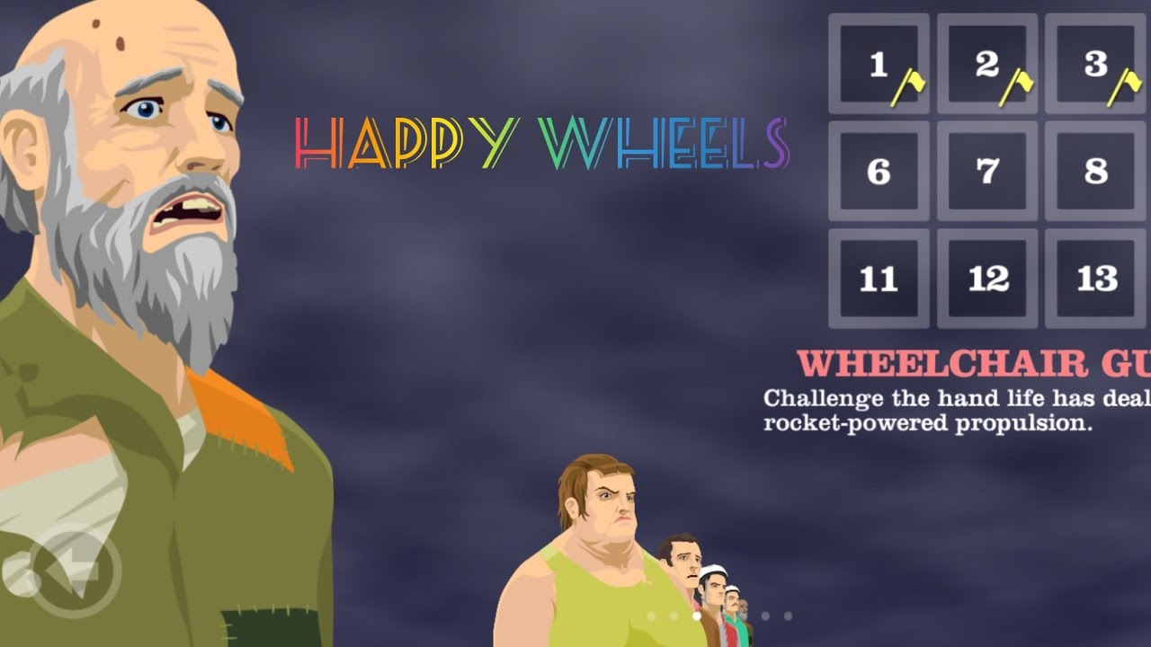 playing Happy Wheels with Old man - YouTube