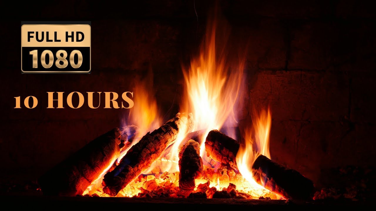 FIREPLACE 10 HOURS FULL HD , RELAXING FIREPLACE BURNING , FIREPLACE ...