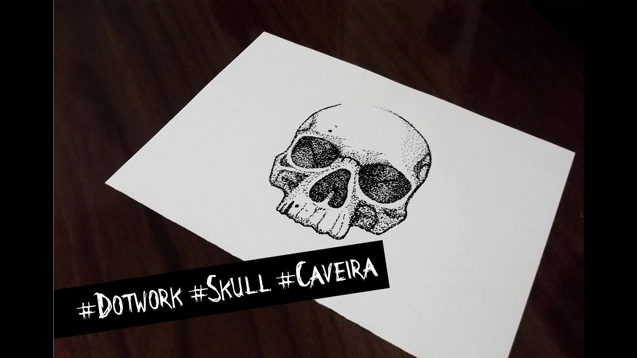 Dotwork - Caveira / Skull - YouTube