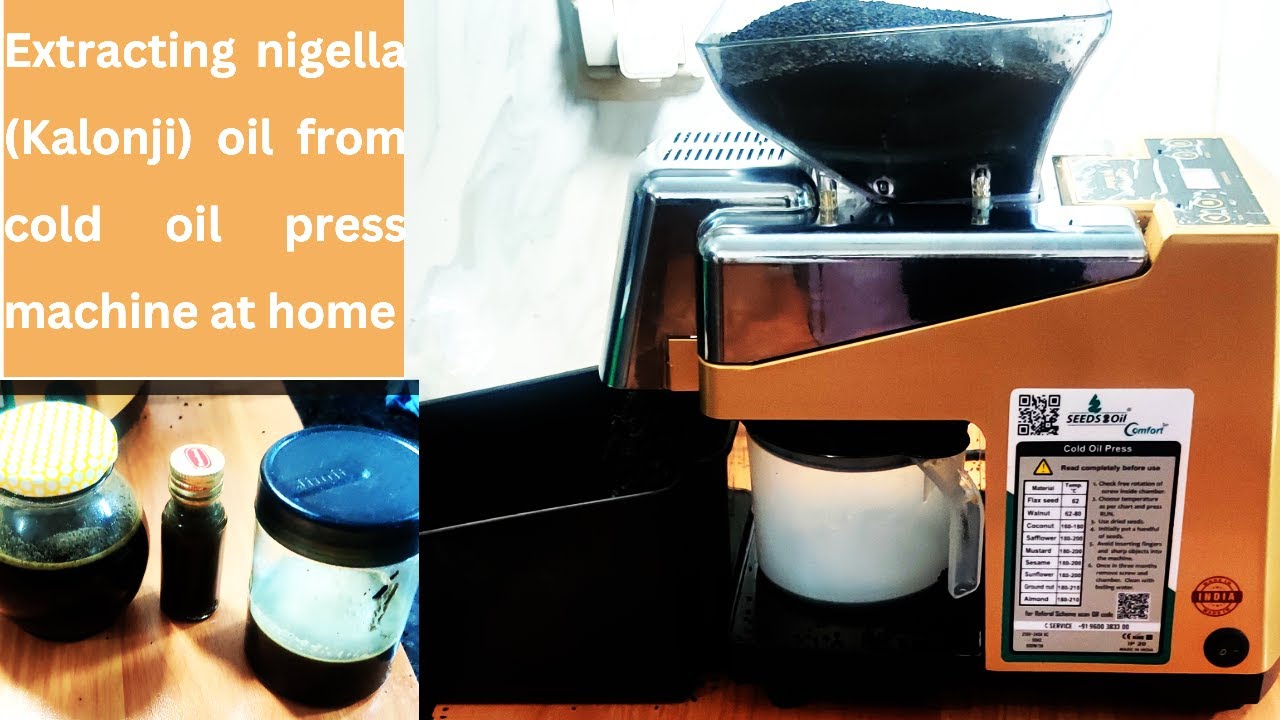 Cold Oil Press Machine/ घर पर कलौंजी का तेल कैसे निकालें/ Homemade ...