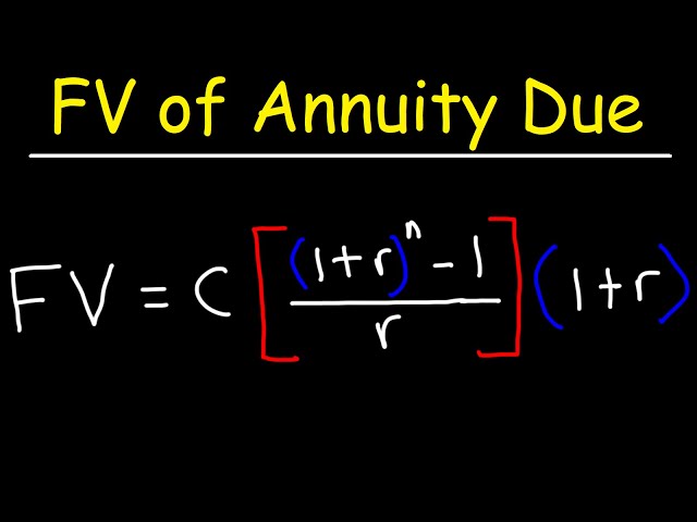 Present Value Of Annuity Due Formula
