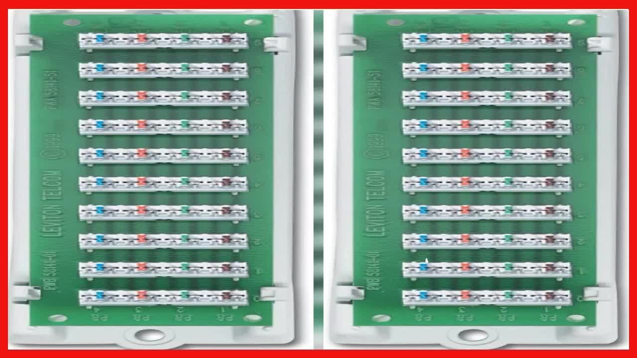 Leviton 47689 B 1x9 Bridged Telephone Module with bracket , White - YouTube