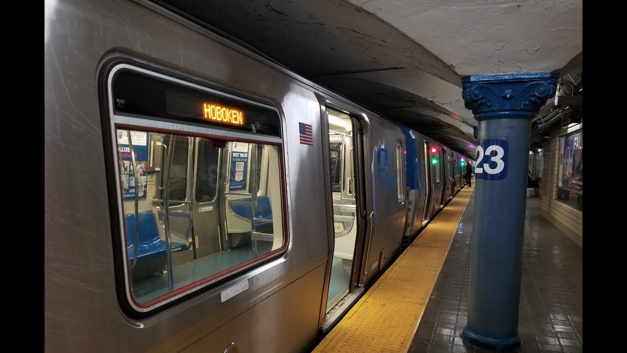 PATH: Hoboken, Journal Square & 33rd Street Bound PA-5 Train @ 23rd ...