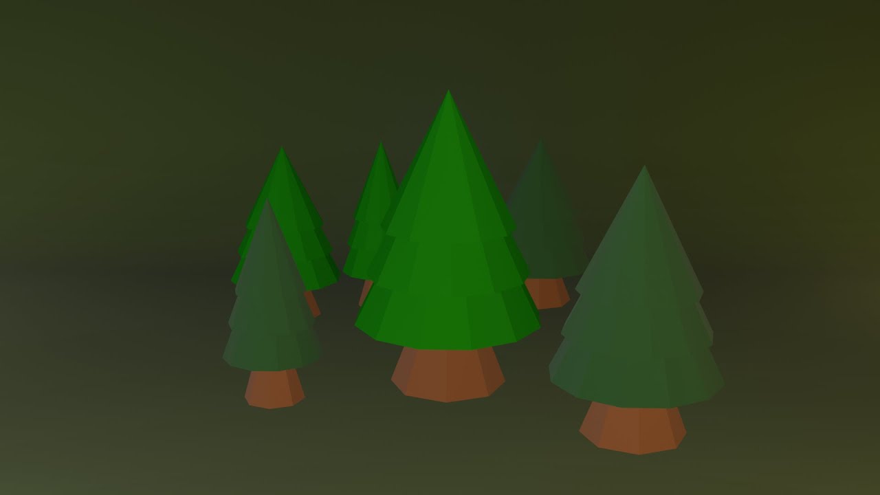 Low Poly Baum schnell und einfach Blender Tutorial - YouTube