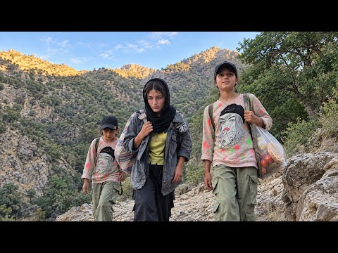 🔥 Brave Nomadic Girls Cross Dangerous Cliffs to Bring Food Home | Hard Life