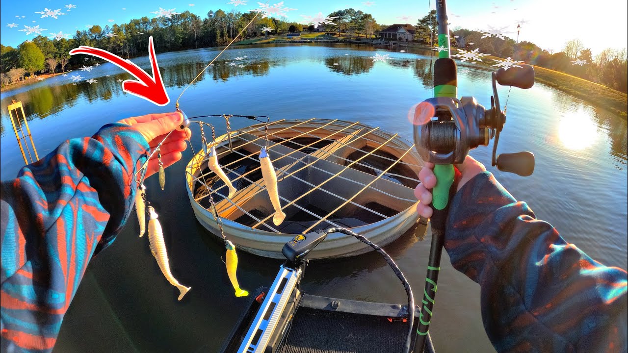 HUNTING Winter Fish In A LOADED Pond (2 Fish In 1 Cast) - YouTube