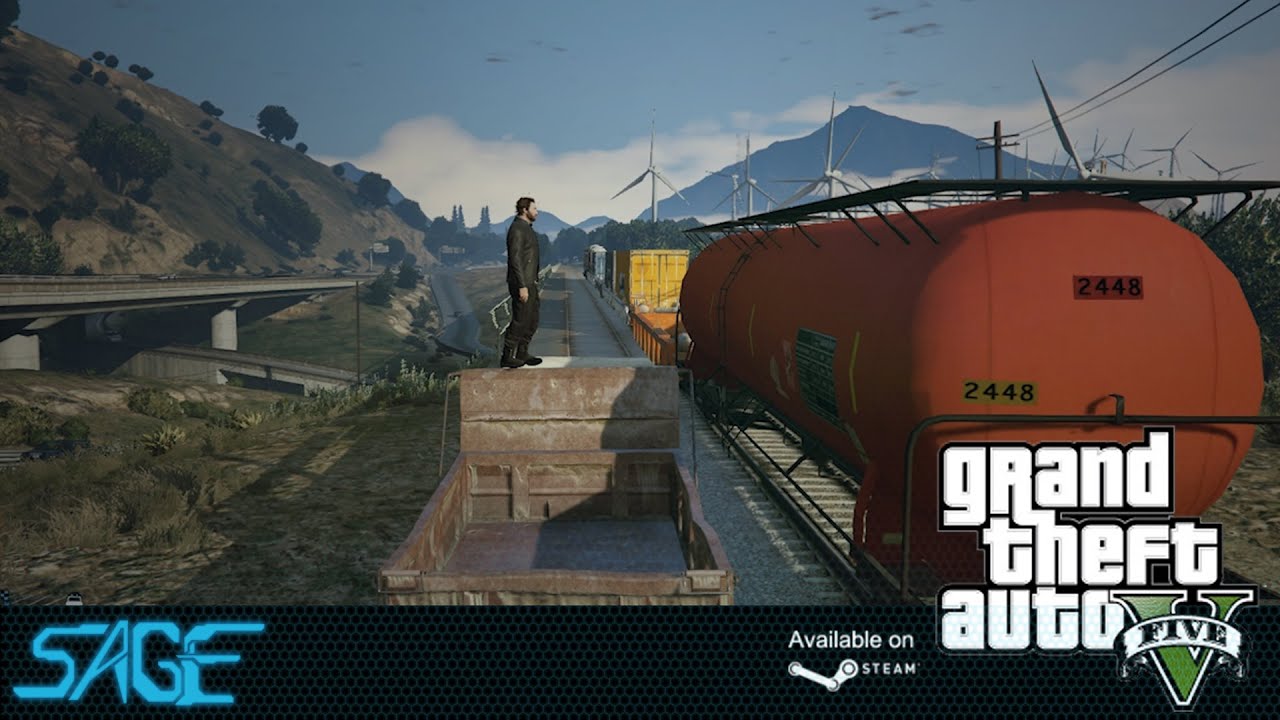 GTA V, First Person Train Jumping (PC) - YouTube