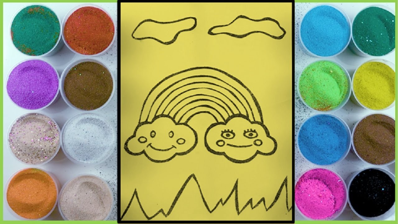 Tô Màu Tranh Cát 7 Sắc Cầu Vồng (Coloring Sand Painting 7 Colors ...