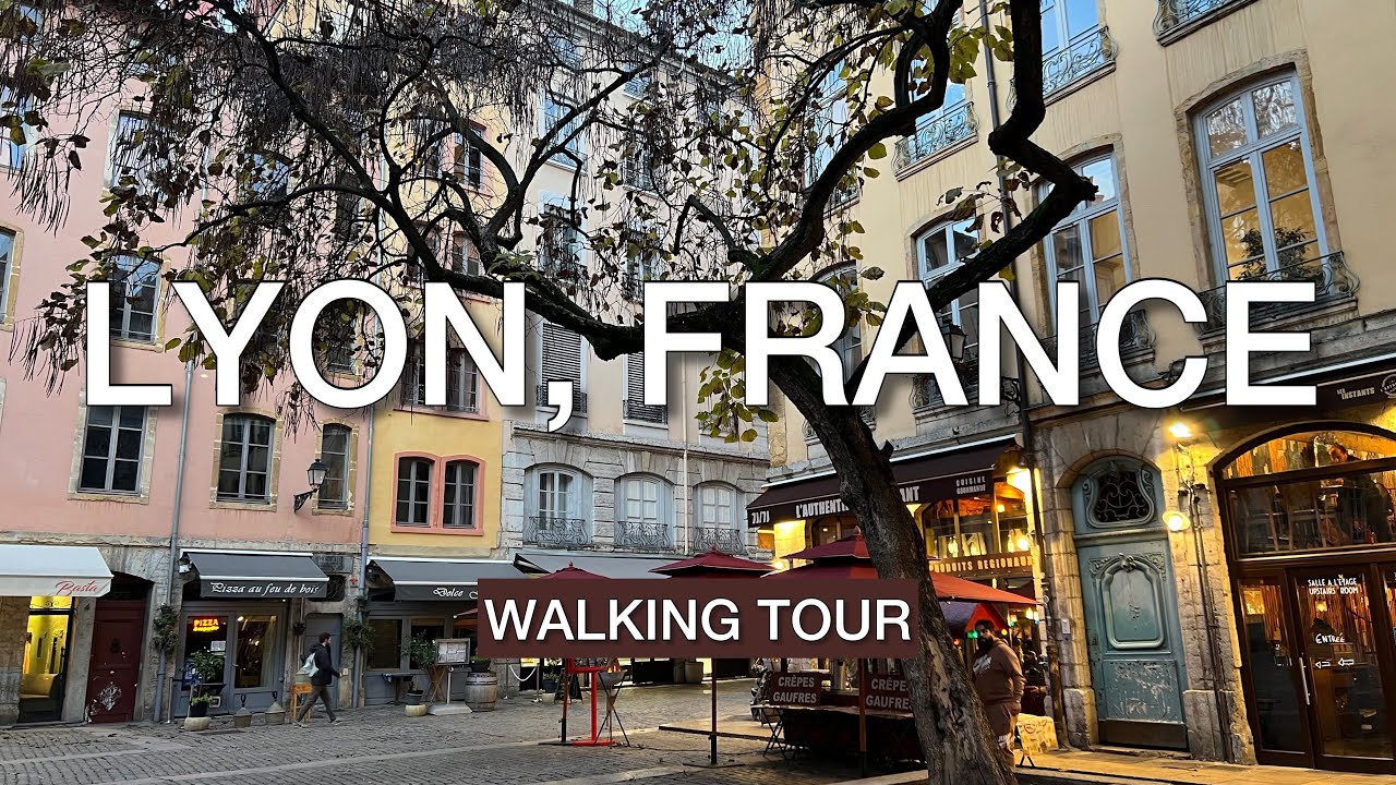 Lyon, France 🇫🇷 WALKING TOUR (short walk in the center) November 2023 ...