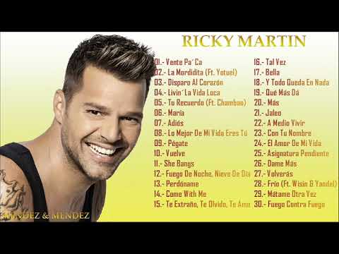 RICKY MARTIN SUS MEJORES CANCIONES (SUS GRANDES EXITOS) - YouTube