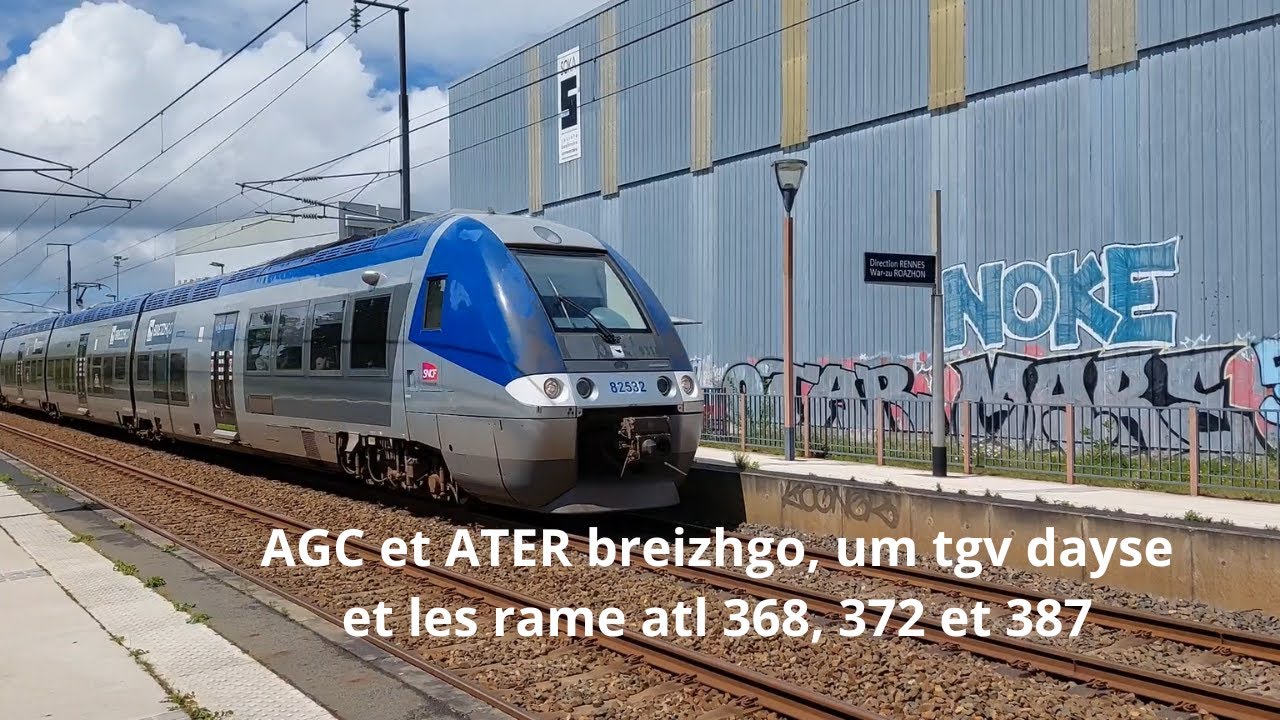 Spot en bretagne#252, AGC et ATER breizhgo, um tgv dayse et les rame ...