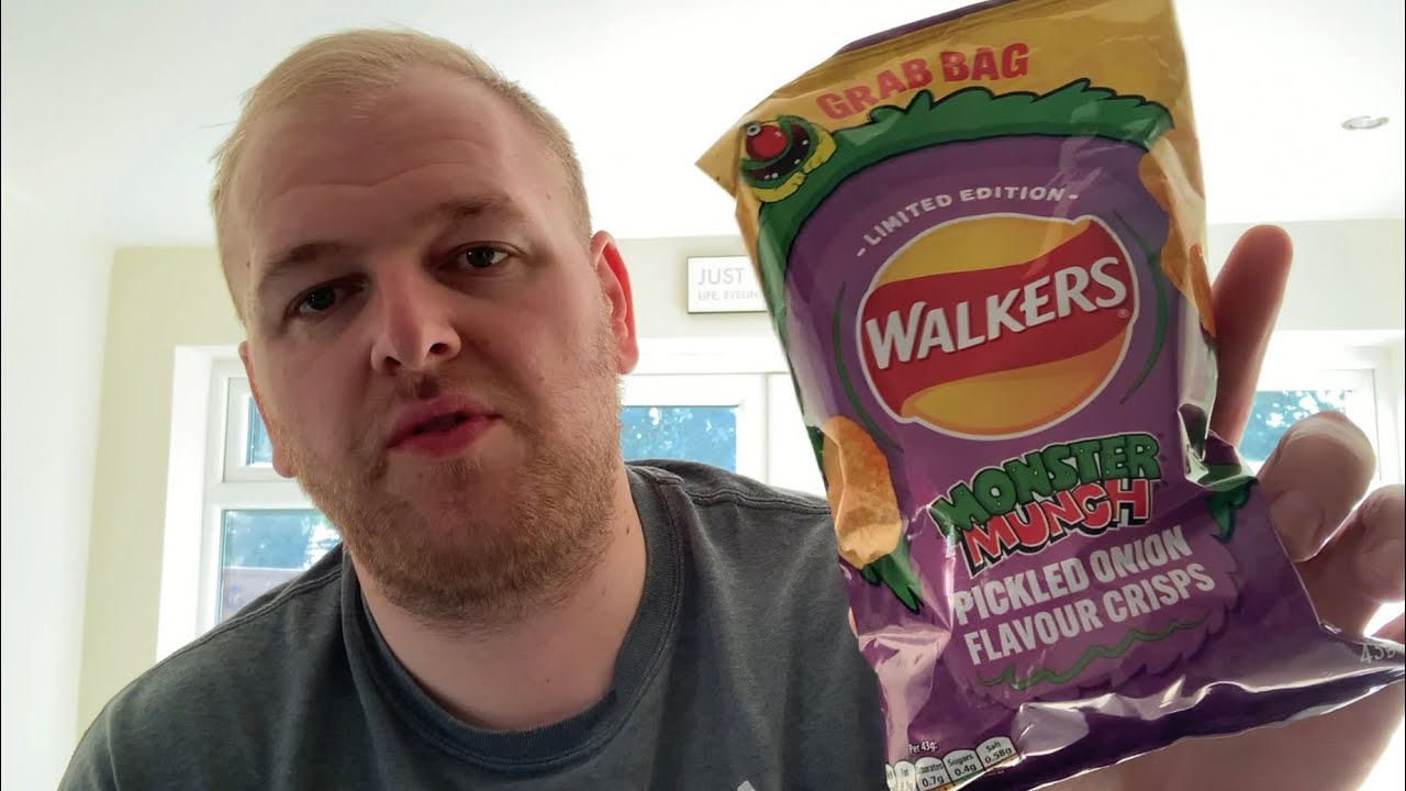 Walkers Monster Munch Pickled Onion Flavour Crisps - Review - YouTube