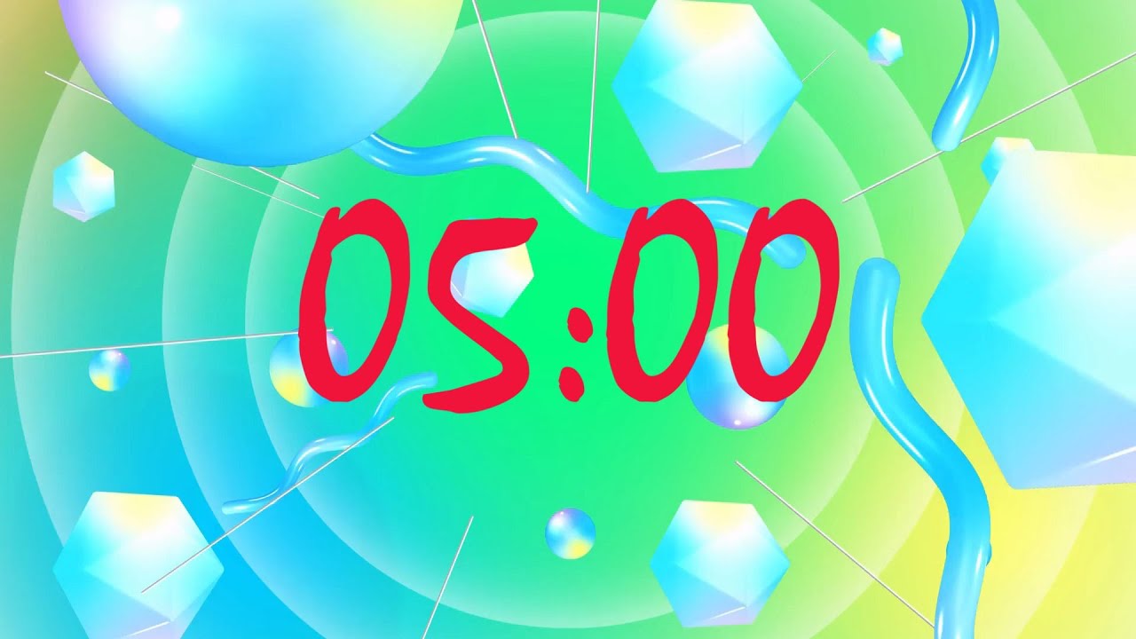 5 minutes children countdown for kids alarm timer clock birthday - YouTube