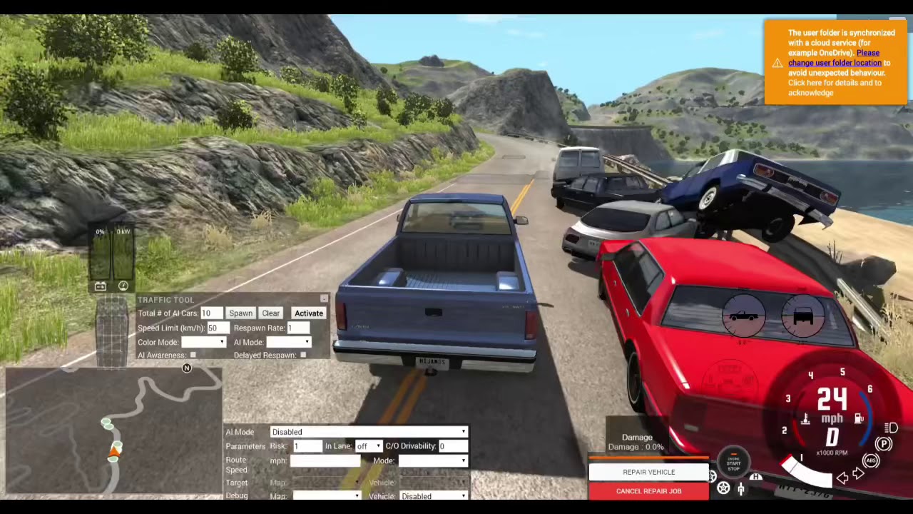 BeamNG Drive Traffic Mod (made by Gull ) - YouTube