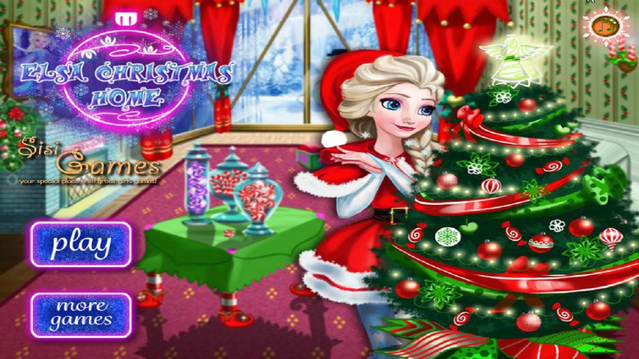 ♥ Disney Princess Elsa Christmas Home ♥ Disney Princess Games - YouTube