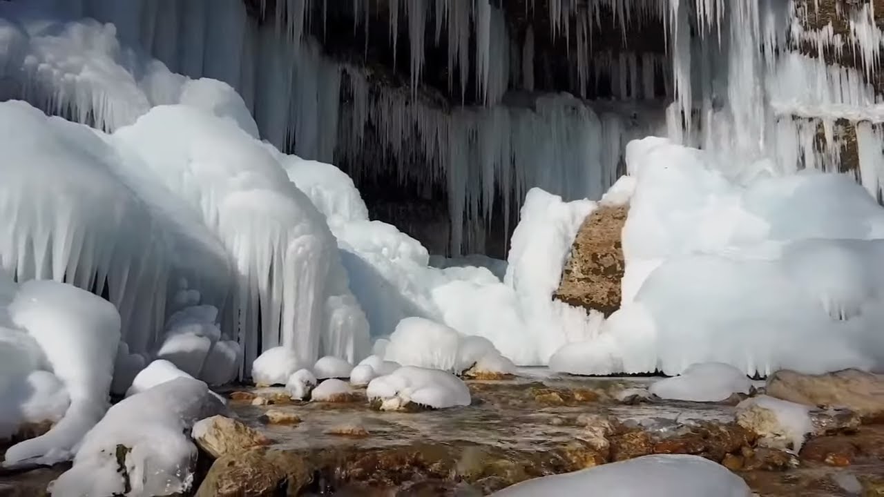 How do winter waterfalls freeze? - YouTube