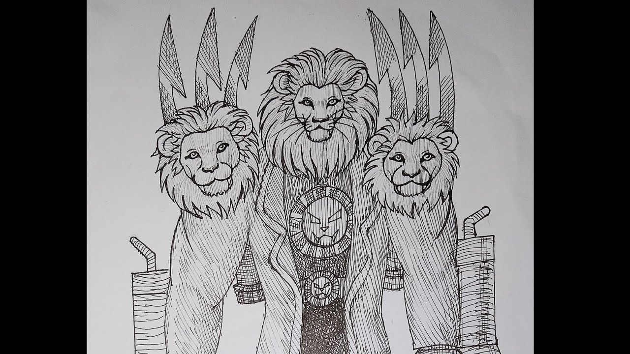 Titan lion man drawing - YouTube