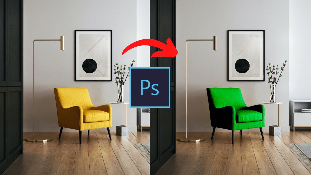 Photoshop Tutorial - How To Change Color on Chair in Photoshop - YouTube