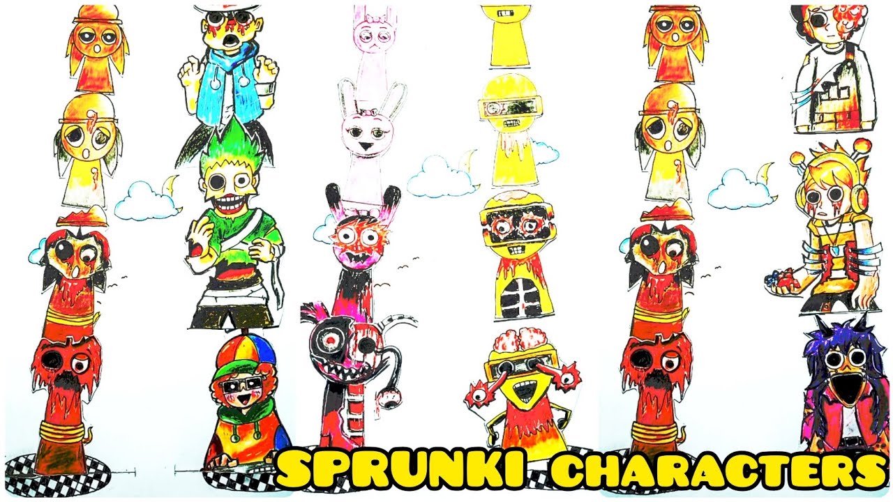 SPRUNKI characters | Collection of Sprunki Normal Vs Horror (Sprunki ...