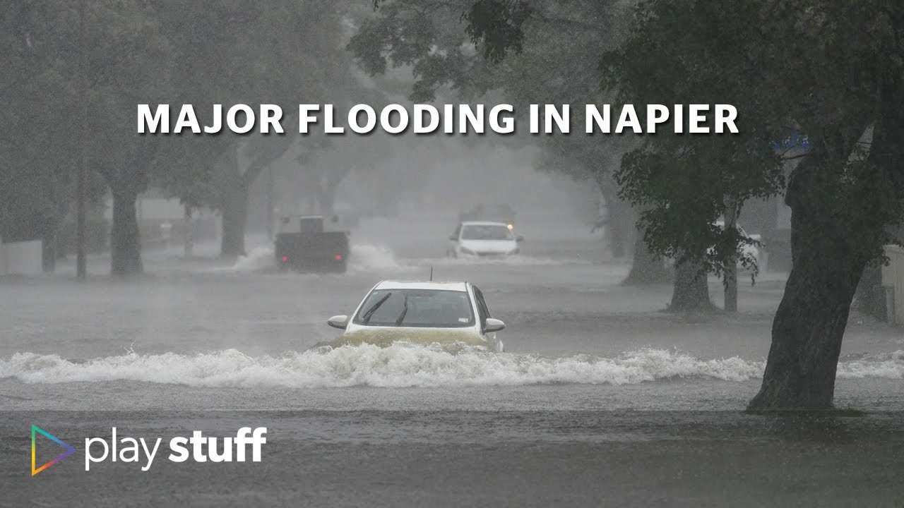 Napier flooding: State of emergency declared as two months' rain falls ...